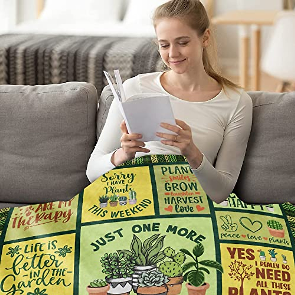 Plant Gifts,Plant Blanket,Plant Lover Gifts for Women, Gifts for Plant Lovers, for Plant Lovers, Plant Lady Gifts Ideas, Plant Mom Gifts Soft Warm Throw Blanket 50"x60"