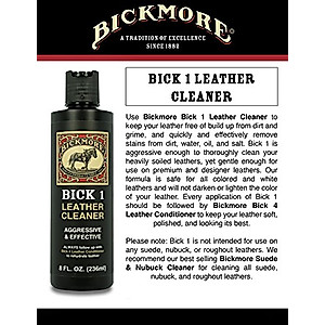 Bickmore Boot Care Kit - Bick 1 Bick 4 & Gard-More - Leather Lotion Cleaner Conditioner & Protector - for Cleaning Softening and Protecting Boots Shoes Handbags Purses Jackets and More