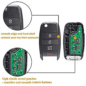 TOP-VIGOR 46 Chip Car Key Fob 4 Buttons, OSLOKA-910T Keyless Entry Remote Car Key Fob Replacement 433MHz Compatible with Kia Sorento 2015-2020 95430-C5101