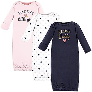 Hudson Baby Unisex Baby Cotton Gowns, Aviation, Preemie/Newborn
