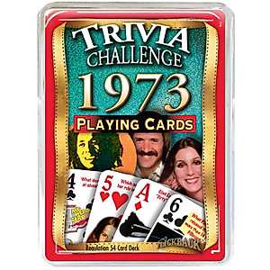 Flickback 1973 Trivia Playing Cards: 50th Birthday or Anniversary Cards