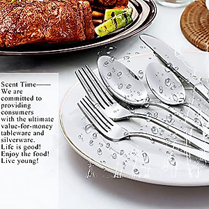 Forks,Set of 6 Top Food Grade Stainless Steel Forks Silverware Set, Dinner Forks, Flatware Forks,Cutlery Forks,8 Inches, Mirror Polished & Dishwasher Safe, New Apartment Essentials