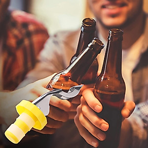 8pcs Reusable Wine Stoppers, Silicone Vacuum Bottle Stopper,Expanding Manual Beverage Bottle Stopper,Wine Bottle Airtight Seal Cork