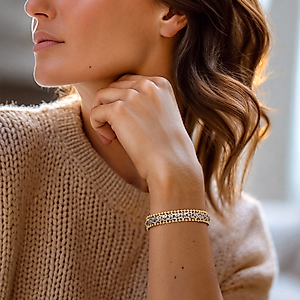 Ross-Simons Byzantine Beaded-Edge Bracelet