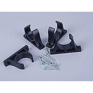 Dong Huang 4pcs Durable Kayak Paddle Holder Clip Accessories, Plastic Oar Holder Clip, Paddle Boat Holder Oar Keeper for Kayaks Canoes Rowing Boats Inflatable Boat,with Screws(2 Pairs)