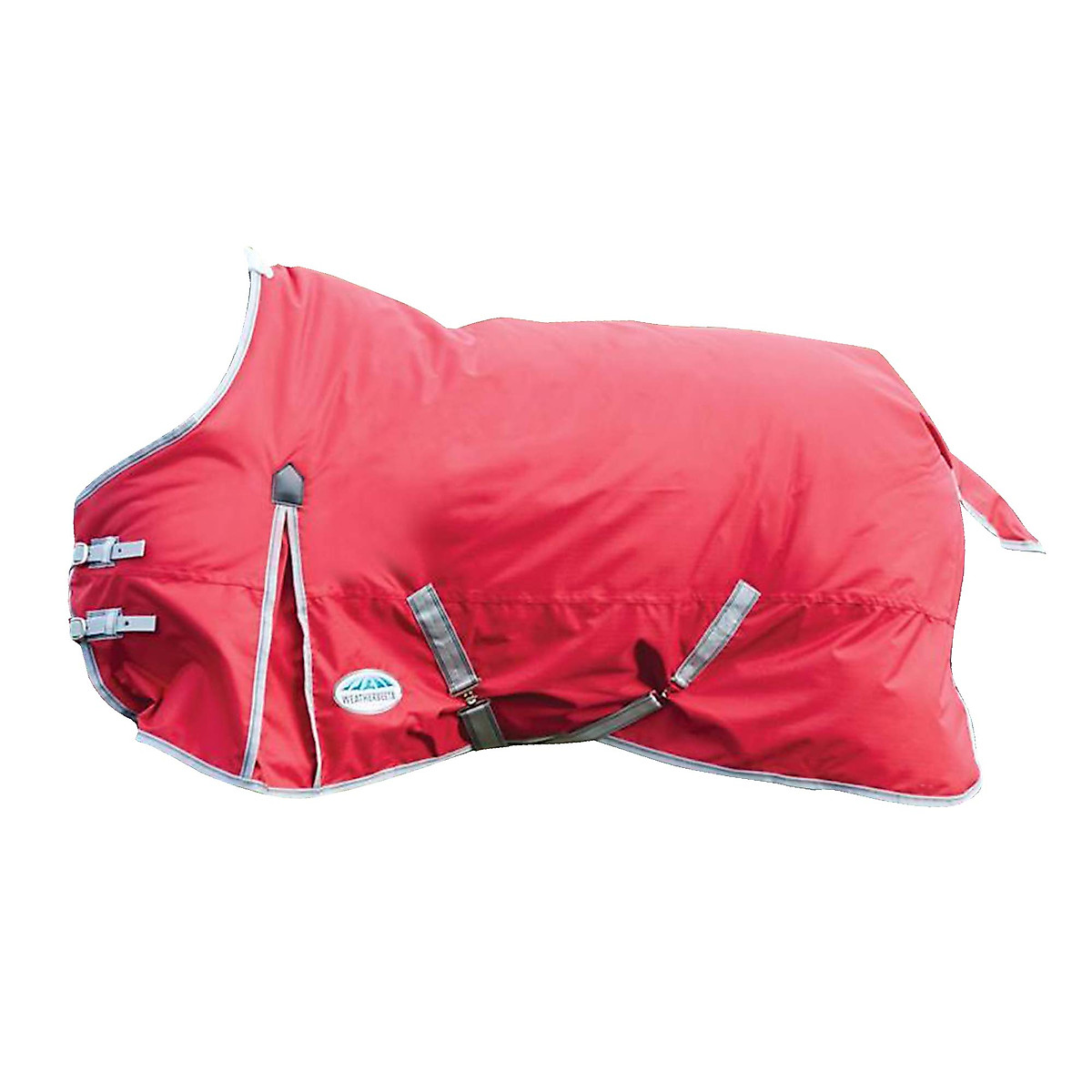 WeatherBeeta ComFiTec Classic Standard Neck Lite Horse Blanket, Red/Silver/Navy, 81"