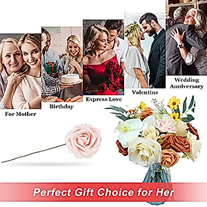 Vanleonet Artificial Wedding Flowers Combo Set for DIY Wedding Bouquets Centerpieces Arrangements Party, Cake Decor, Baby Shower Home Decorations