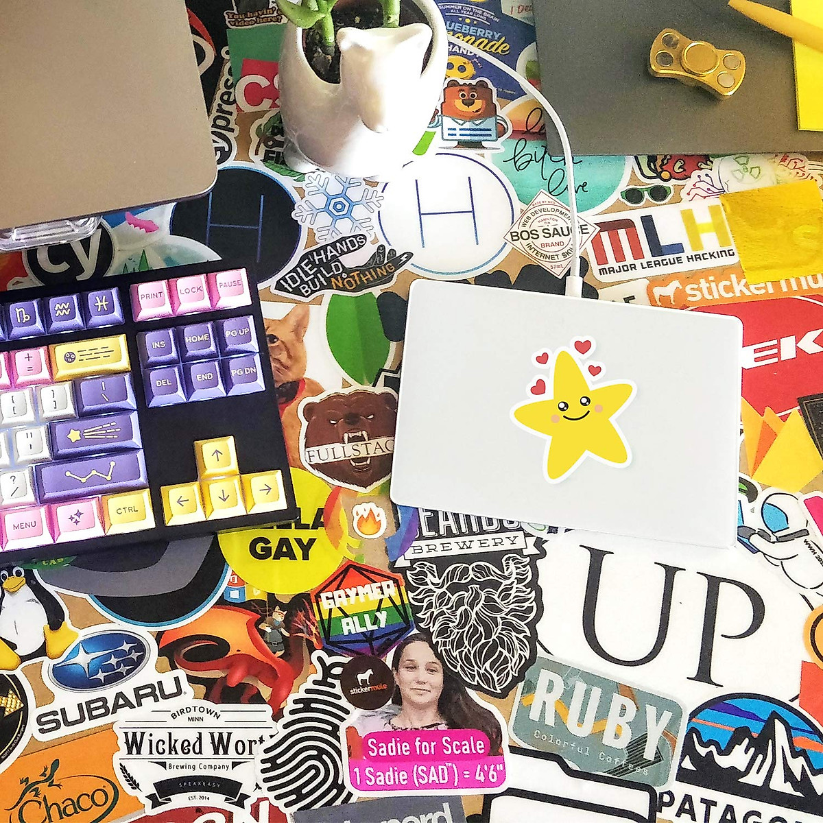 Printable Vinyl Sticker Paper for Inkjet Printer - Glossy White - 21 Waterproof Decal Paper Self-Adhesive Sheets 8.5"x11"- Dries Quickly and Holds Ink Beautifully