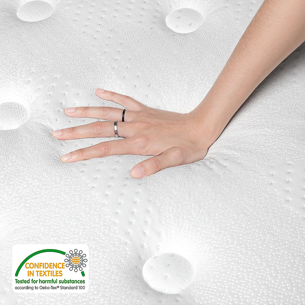 TEQSLI Twin Mattress, 12 Inch Gel Memory Foam Hybrid Mattress in a Box, Medium Firm Pocket Innerspring for Pressure Relief and Cooling Sleep, CertiPUR-US Certified, 10-Year Support (TSA30T-US)