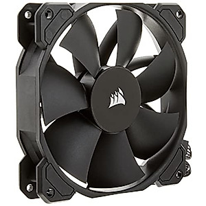 Corsair SP120 Elite, 120mm PWM Hydraulic Bearing Case Fan with CORSAIR AirGuide Technology - Low-Noise, 24.7 dBA, Fan Speeds from 300 RPM - 1,300 RPM, 45.4 CFM, Single Pack - Black
