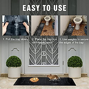 6 Pack Sticky Mouse Trap, X- Large 47.2 * 11'' Glue Traps for Mice and Rats Traps Indoor for Home, Rodent Snakes Spiders Roaches