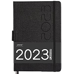 2023 Planner - Planner 2023 with Pen Loop, to Achieve Your Goals & Improve Productivity, January 2023 - December 2023, Thick Paper, Inner Pocket, 5.75" x 8.25", Black