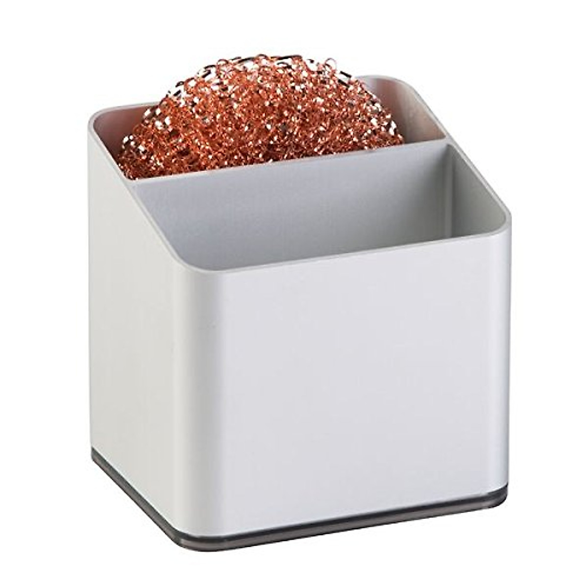 iDesign Metro Ultra Rustproof Aluminum Sink Holder For Sponges, Scrubbers, Soap - Silver