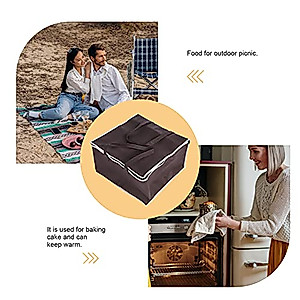 Insulated Food Delivery Bags Grocery Pizza Tote Bag Aluminum Foil Pouch Foldable Heavy Duty Storage Container for Hot and Cold Food Restaurants Catering (Coffee), 44x44cm (4117DMUO48VM917K6OYE)