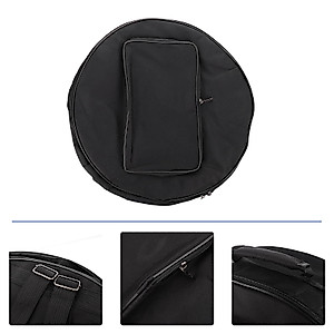 Padded Portable Snare Drum Case, 13-14 Inch Snare Drum Carrying Backpack with Shoulder Strap and Carry Handles, Drum Bag Case for, Storage And Transport (Black)