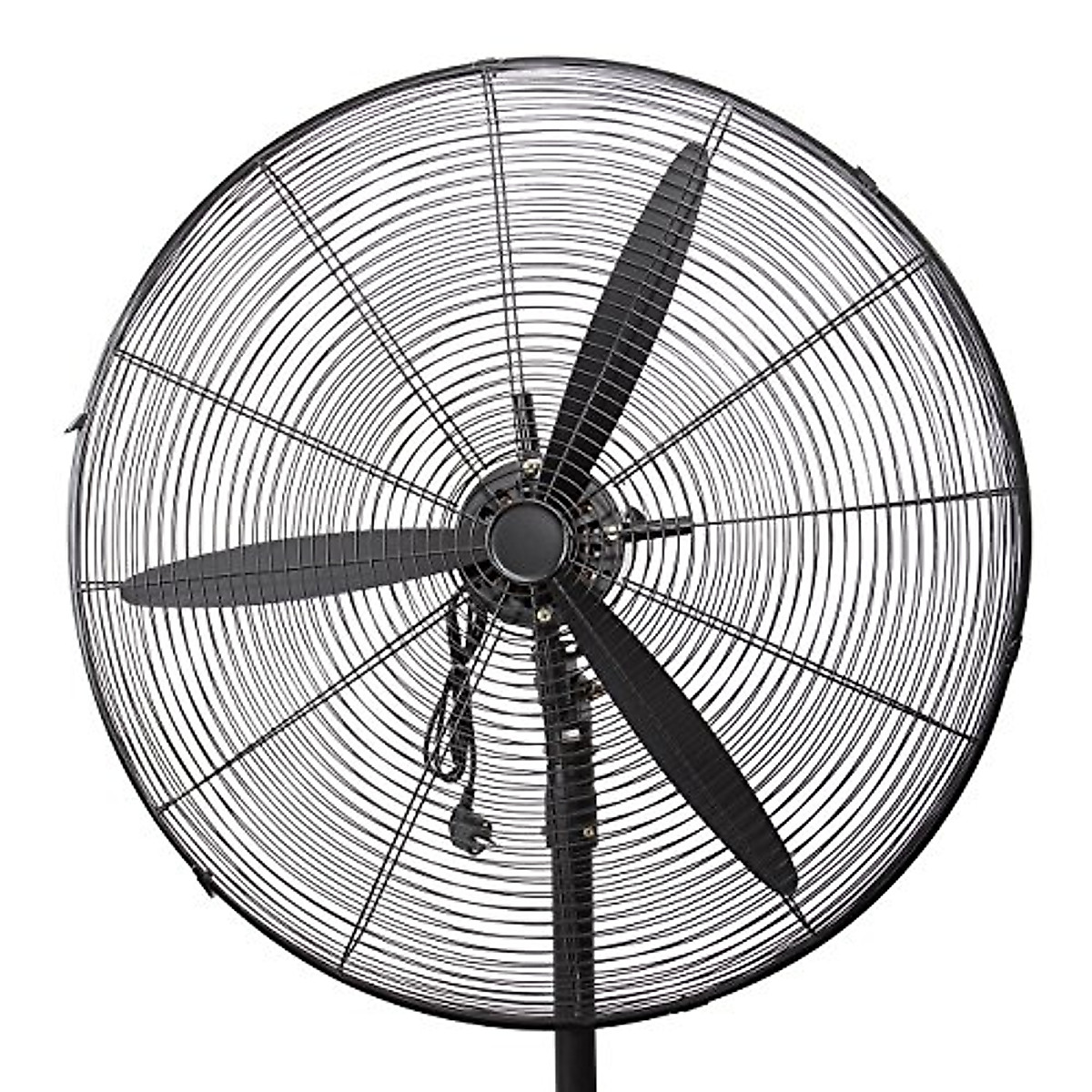Yonntech 31 inch Standing Pedestal Fans High Velocity Floor Fan Industrial Familiy Fan 3 Speed Settings Adjustable Tilt Metal Stand with 55"-71" Adjust Height