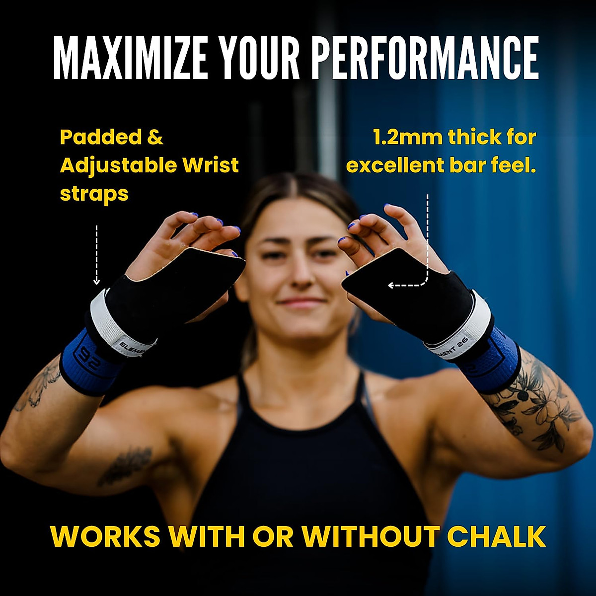 Element 26 IsoGrip Hand Grips for WODs, Gymnastics, Weight Lifting, and Cross Training - Gymnastics Grips for Men and Women - Cross Training Gloves - Tactical Grips (Medium, IsoComp)