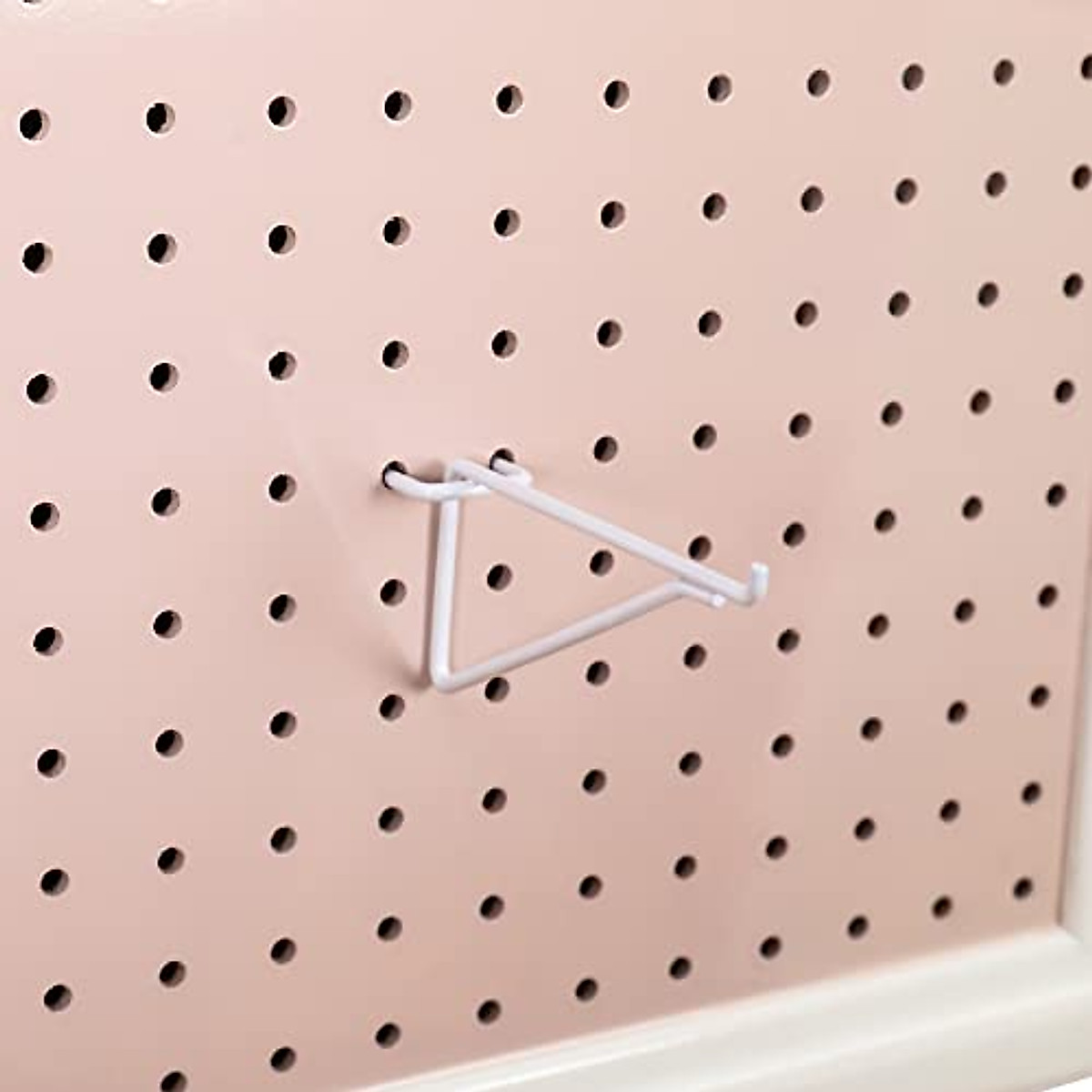 ARTAWEIN Pegboard Organizer - Craft Peg Board, Nursery Storage, Wall Organizer and More, Comes with 1 x Free Shelf Fits Most 1/4" and 1/8" Pegboard Accessories (Pink)