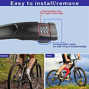 EZESO ESSENTIAL SKINCARE Mountain Bike Fender, MTB Mudguard, Front and Rear Bicycle Mudguard, Mud Guard Fits 20" 26" 27.5" 29" Universal Bike(2PCS)