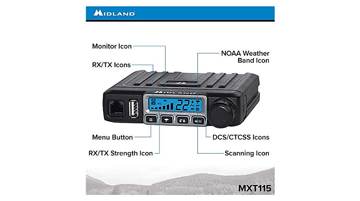 Midland Long Range Two-Way Radios: MXT115 & GXT1000 Pair
