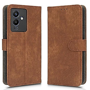 Case Compatible with Infinix Note 12 Pro 5G X671,Case with Card Slot.Wallet Design,RFID Protection.Standable Flip Case Brown