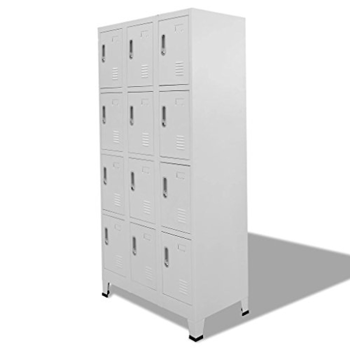 vidaXL Locker Cabinet with 12 Compartments 35.4"x17.7"x70.9"