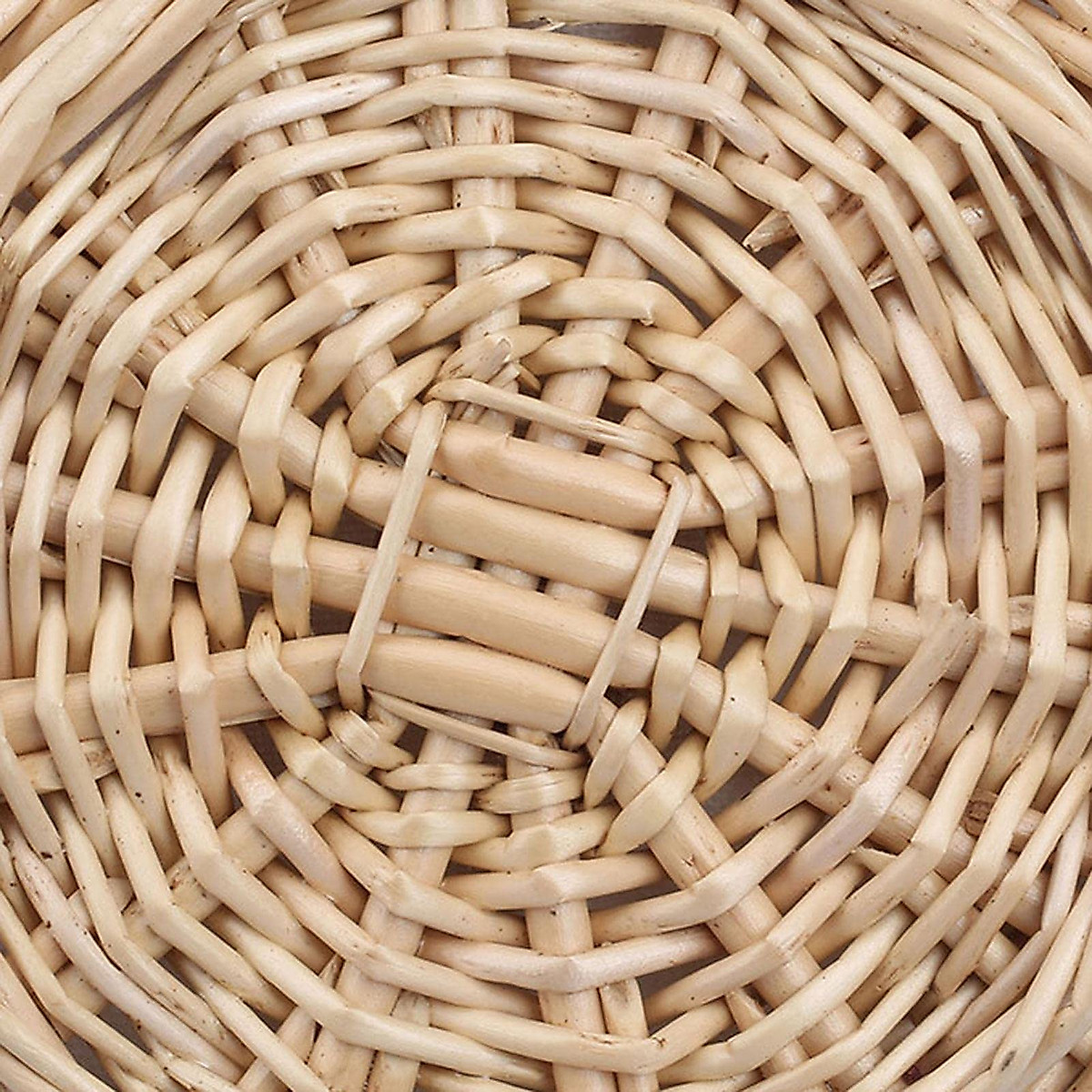 xiaolajiao Wicker Bag, Straw Purse, Rattan Basket, Handwoven Beach Bohemian Shoulder Purse with Soft Cloth Pocket, Round Rattan Bag Picnic Basket for Women, Kids