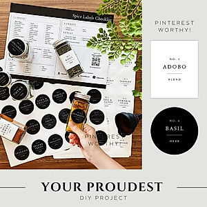 Spice Jars With Label Spice Organizer And Storage, Spices And Seasonings Sets Seasoning Organizer Kitchen Organization And Storage Seasoning Jars Spice Bottles Spice Containers For Cabinet Organizing