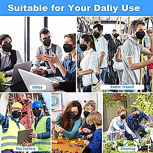 Face Masks 30pcs 5-Ply Cup Dust Safety Masks Breathable & Comfortable 3D Safety Mask with Elastic Ear loop and Nose Bridge Clip Disposable Face Masks Respirator Protection Masks for Adults