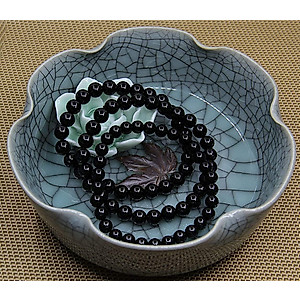 Natural A Grade Black Tourmaline Gemstone 6mm Round Beads Stretch Bracelet 7" Unisex