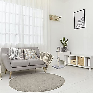 Dimaka Cat Scratching Post, Natural Sisal Rope Claw Scratcher Post with 4 Hanging Toy Balls for Indoor Cats and Kittens (25 inches for Kittens, Grey)