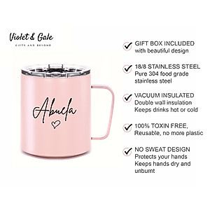 VIOLET & GALE Abuela Gifts in Spanish 12oz Abuelita Coffee Mug Beautiful Abuela Gift for Grandma Regalo Para Abuela