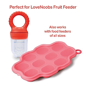 Breastmilk Popsicle Molds by Lovenoobs™, (2 Pack) Breast Milk Freezer Tray, Baby Popsicle Molds Teething, Baby Ice Pop Molds, Silicone Baby Food Freezer Tray, BPA-FREE, Baby Fruit Food Feeder Tray