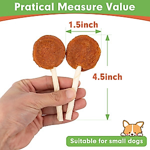MON2SUN Lollipop Dog Treats, 4.5 Inch Chicken and Egg with Rawhide Twist Sticks, Healthy and Teeth Cleaning Dog Snacks for Small Dogs, 10.58oz (15 Count-Pack of 1)