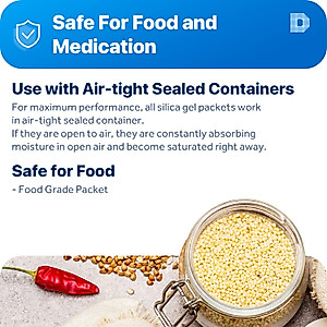 Dry & Dry 30 Gram [20 Packets] Silica Gel Packets Desiccants, Silica Packets - Rechargeable Silica Gel Packs, Silica Gel Packets, Desiccants Packets, Silica Gel