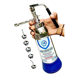 Mini Cryo Gun Liquid Nitrogen Sprayer Can for Dermatology Cryo Spray Cryo Container Capacity 300ml by Yashika Ent
