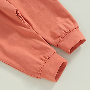 Fsadfeas Baby Boy Valentines Day Outfit Short Sleeve Lover Boy Print T-Shirt Solid Color Jogger Pants Set 2Pcs Summer Clothes (Loved White+Orange,0-6 Months)