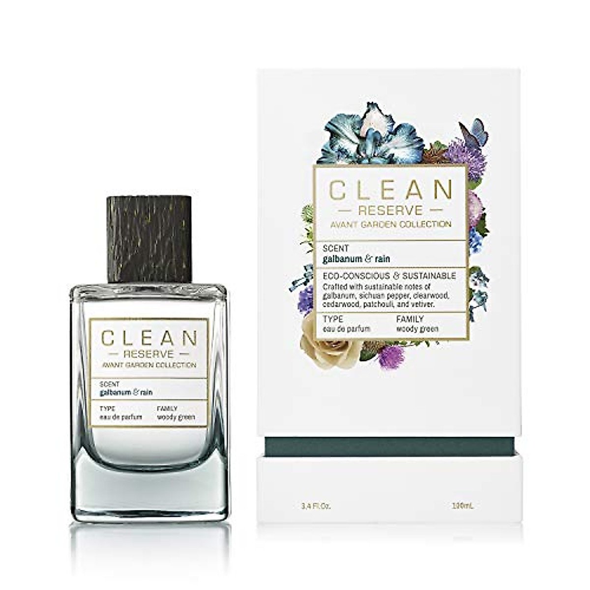 CLEAN RESERVE Avant Garden Eau de Parfum | Luxury Fragrance Formulated with Safe, Sustainably Sourced Ingredients | 3.4 oz/100 mL