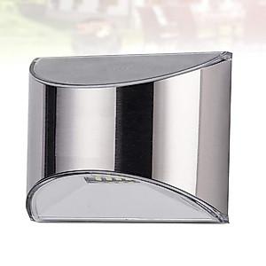 SOLUSTRE LED Outdoor Flood Lights Solar Pathway Light Solar Motion Sensor Light Solar Powered Flood Lights Solar Motion Detector Lights Solar Wall Light Stainless Steel Stair Light