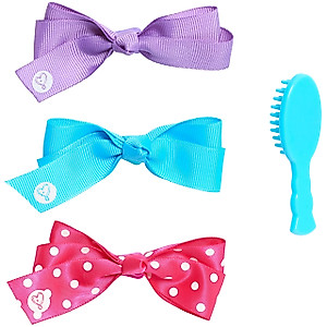 BowBow on The Go Go 11.75-inch Plush Stuffed Animal, Set Includes Leash, 3 Fabric Bows, Brush, and Tutu, Kids Toys for Ages 3 Up by Just Play