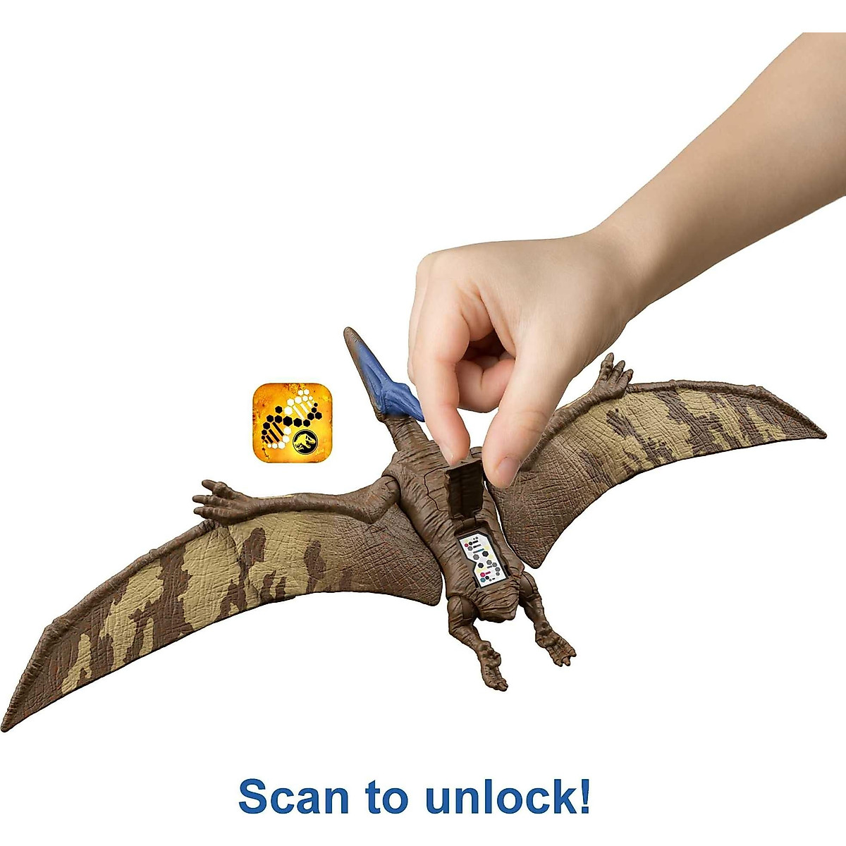 Mattel Jurassic World Dominion Roar Strikers Dinosaur Action Figure with Roaring Sound & Attack Action, Pternanodon Dino Toy Includes Downloadable App & AR