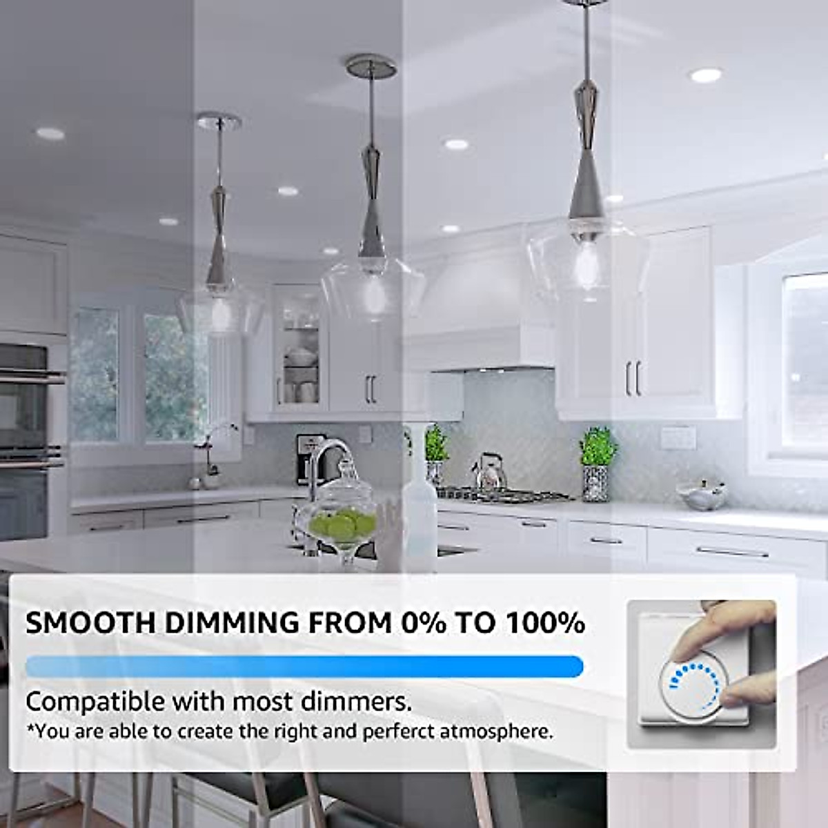 Lumiverse E26 led Bulb 60 watt dimmable Vintage LED Edison Bulbs 5.5W, 60W Equivalent,4000K Cool White, Antique Style ST19/ST58 LED Light Filament Bulbs, CRI 90+, E26 Base, 6 Packs