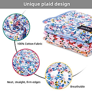 Gofshy XLarge Dog Bandanas Spring-4PCS Puppy Bandana Orange Pink Blue Floral Printing Dog Bib Handkerchief Scarf Breed Accessories for Large Dogs Pets Gift