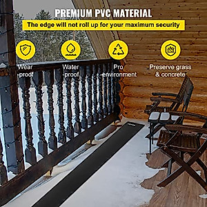 VEVOR, 15ft x 13in Walkway, 120V Ice, PVC Heated 6ft Power Cord, Slip-Proof, Ideal Winter Outdoor Snow Mat, 2'' per Hour Melting Speed, Black