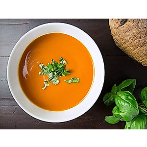 HARMAN & CO Soup Cereal Salad Bowl, Small 5.5” (20oz), Microwave & Dishwasher Safe, Frost White (Set of 6 Bowls)