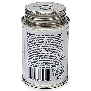Gasoila DE04 DEF Diesel Exhaust Thread Sealant, 1/4 Pint Brush