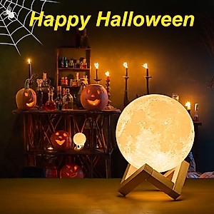 Moon Lamp for Adults 3D Magical Globe Ball for Space Decor - Classical Moon Night Light - Dimmable and Touch Control Design,Birthday Father's Day Gifts for Women,Kids,Child and Baby Home Decor