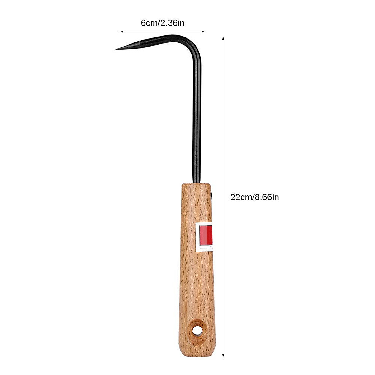 Bonsai Root Hook, Handle Weeder Garden Weeding Digging Cultivator Weed Remover Tool Single-Claw for Home Outdoor Garden