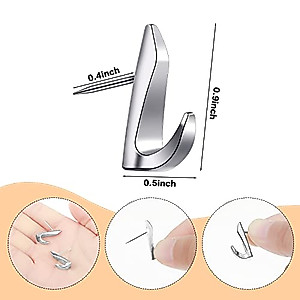 30 Pieces Metal Push Pin Hangers 20 lbs Picture Hooks Zinc Alloy Thumb Tacks Hanging Hooks with Nails for Home Office Fabric Wall Wooden Board (Silver)