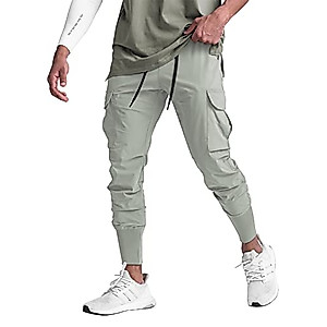 Surenow Mens Running Jogger Pants Workout Athletic Sweatpants Lightweight Thin Quick Dry Tapered Hiking Pants Sports Pants